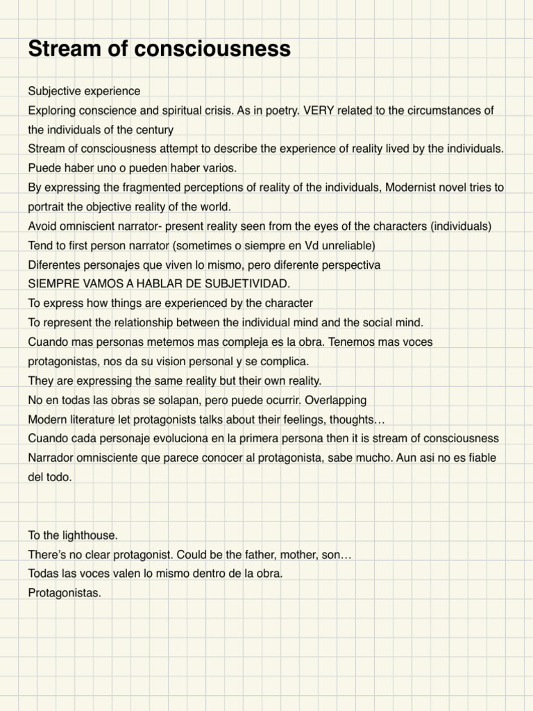 Stream of Consciousness | PDF
