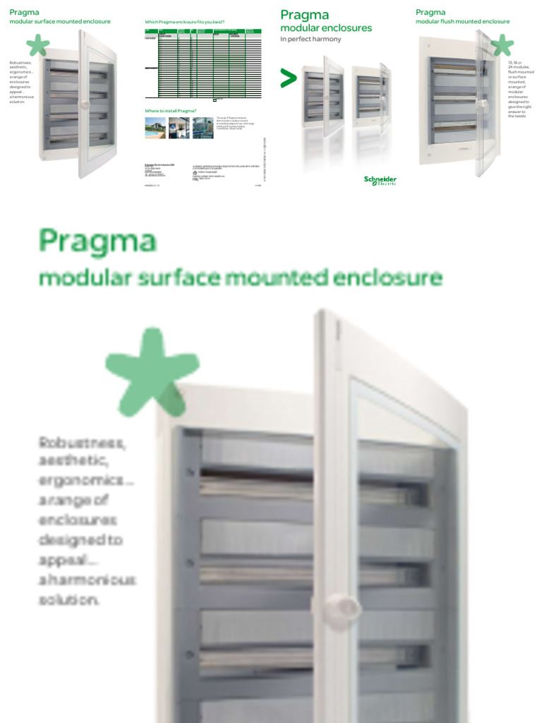 Pragma Enclosures for Professionals | PDF | Door | Equipment