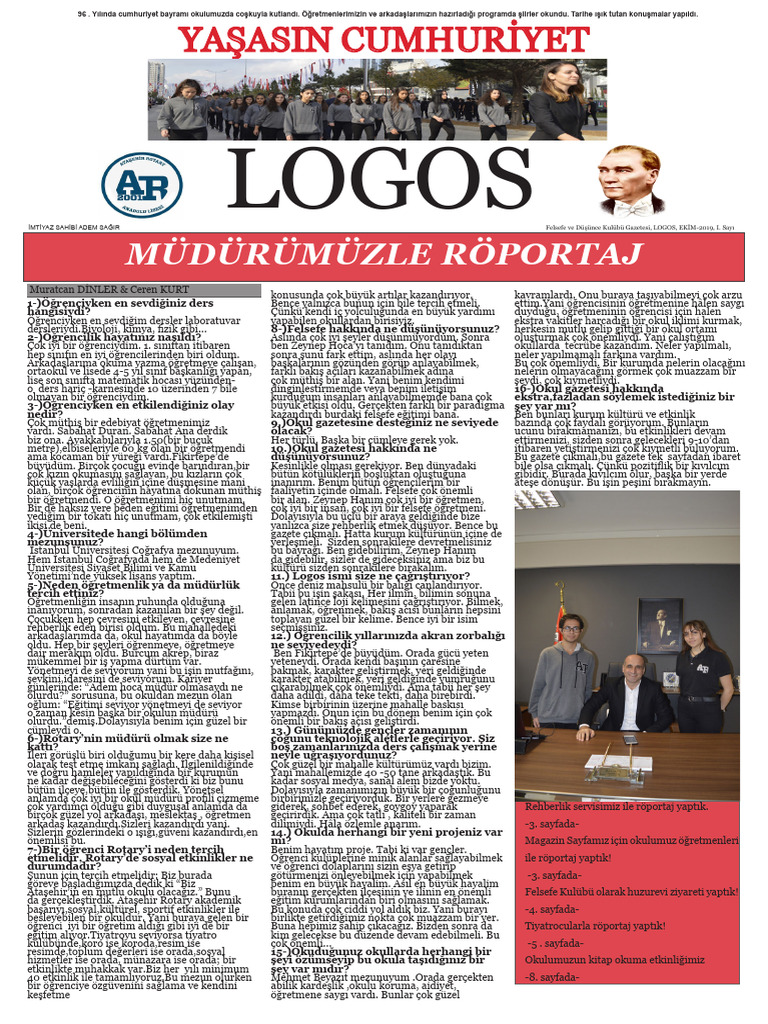 Logos Gazetesi Ekim Ayy baskYsY | PDF