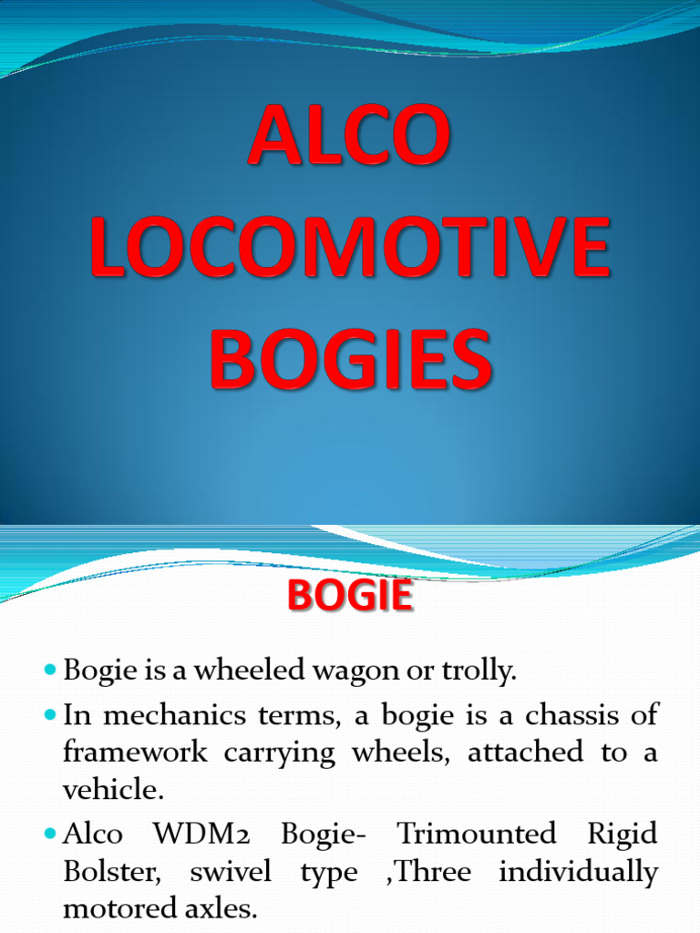 ALCO Locomotive Bogies - 0 | PDF | Bearing (Mechanical) | Axle