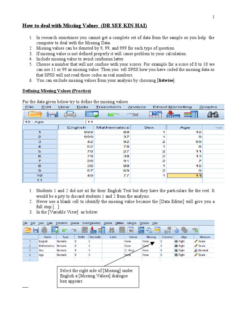 Handling Missing Values in Data Analysis | PDF