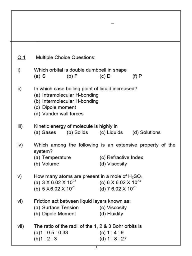 CBSE Class 11 Chemistry Worksheet - Revision Worksheet | PDF | Gases ...