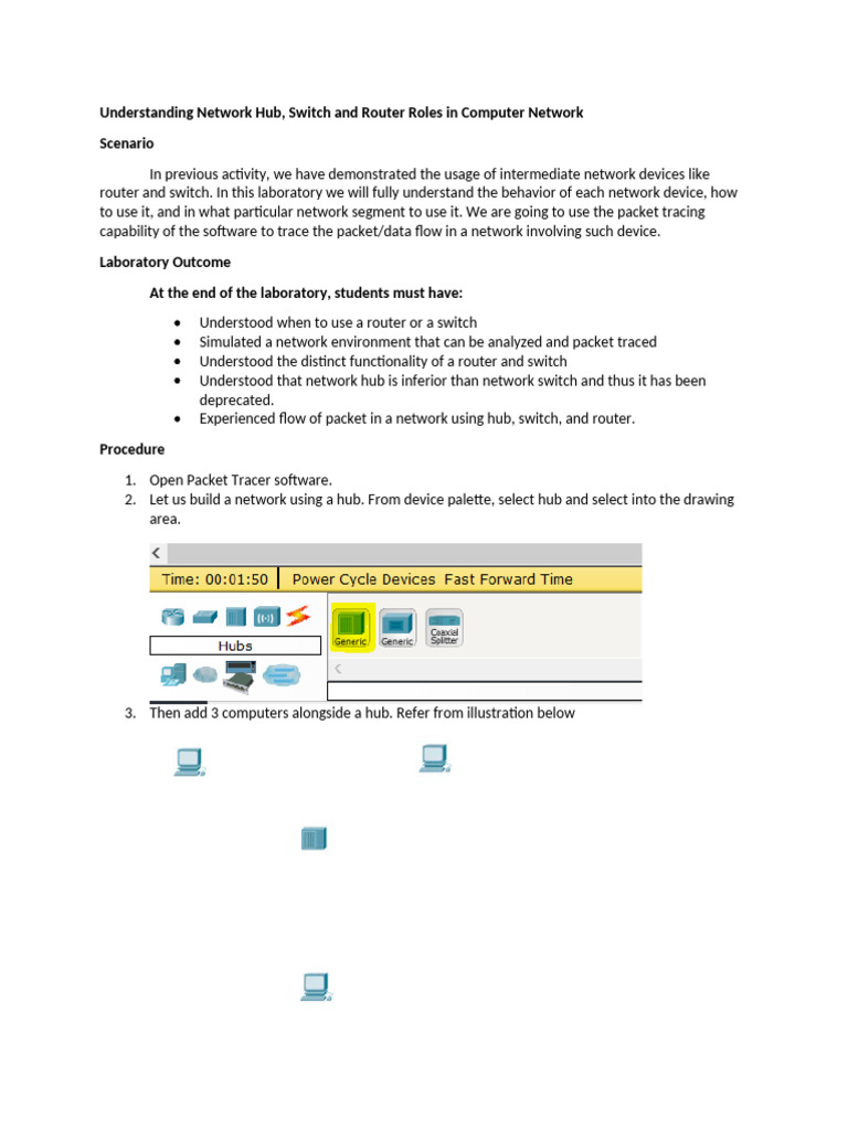 Network Devices: Hub, Switch, Router Guide | PDF | Computer Network ...