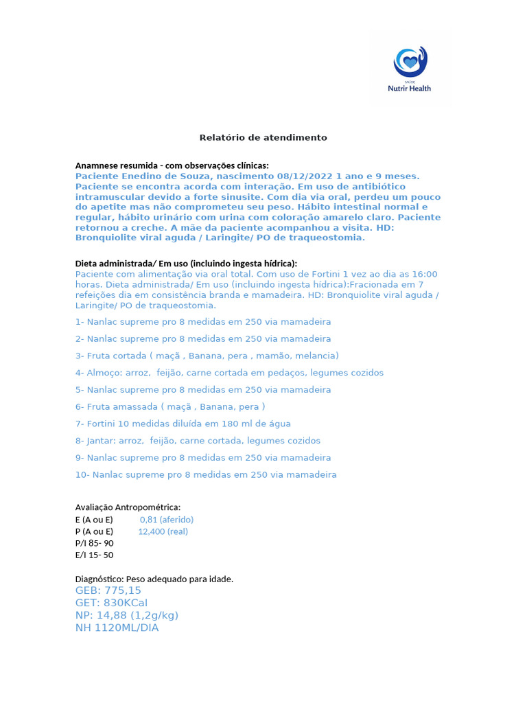 Relatório Rafaela | PDF