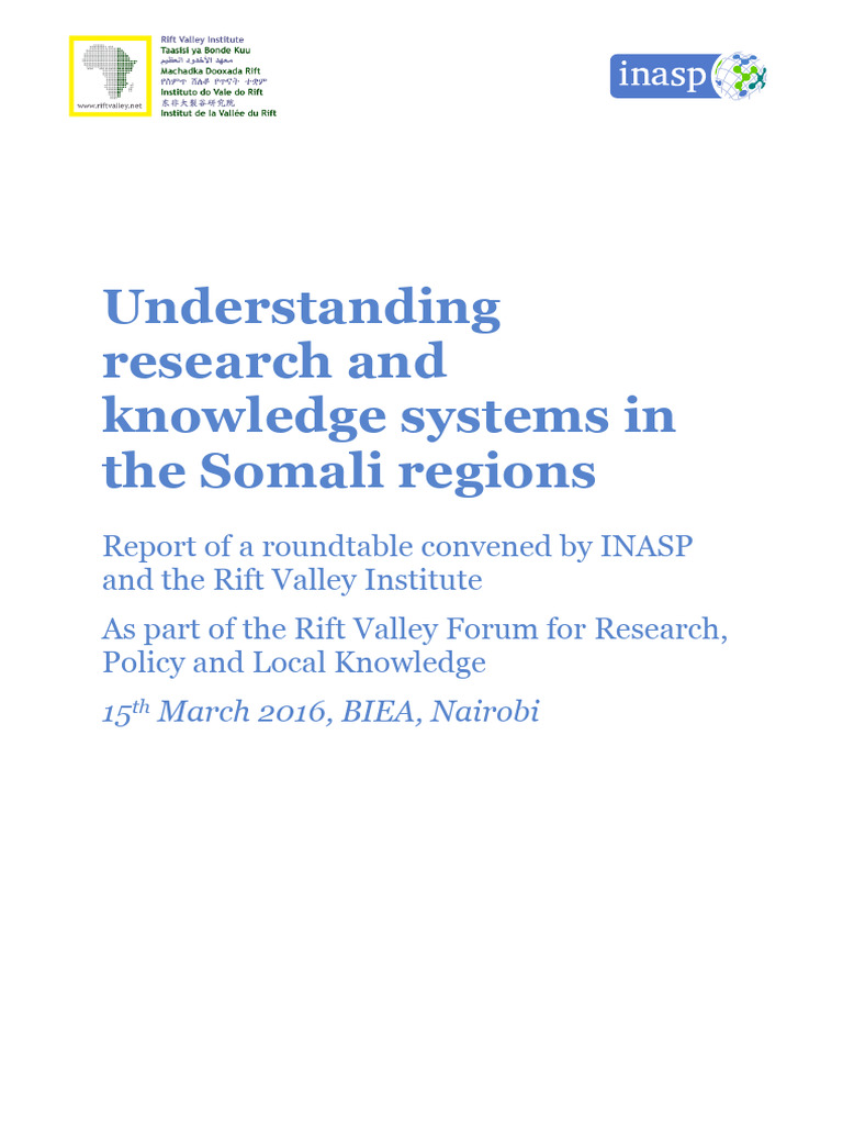 Somali Roundtable Report - Rift Valley Institute 2016 | PDF | Somalia ...