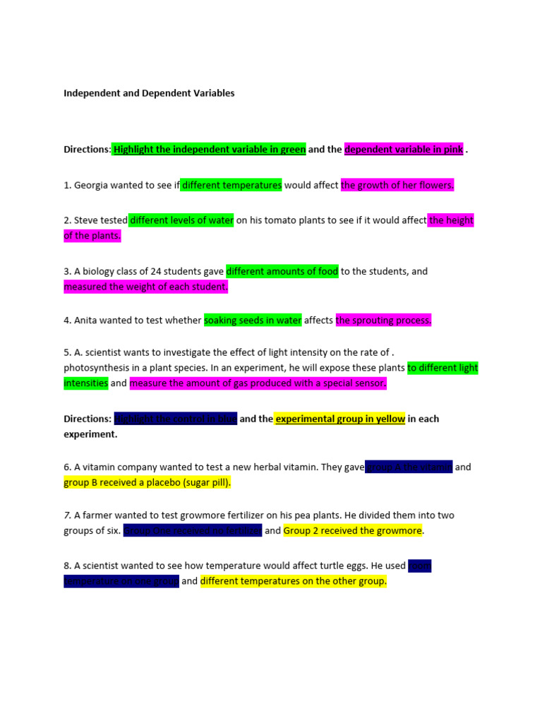 Annotated-Independent - Dependent Practice | PDF