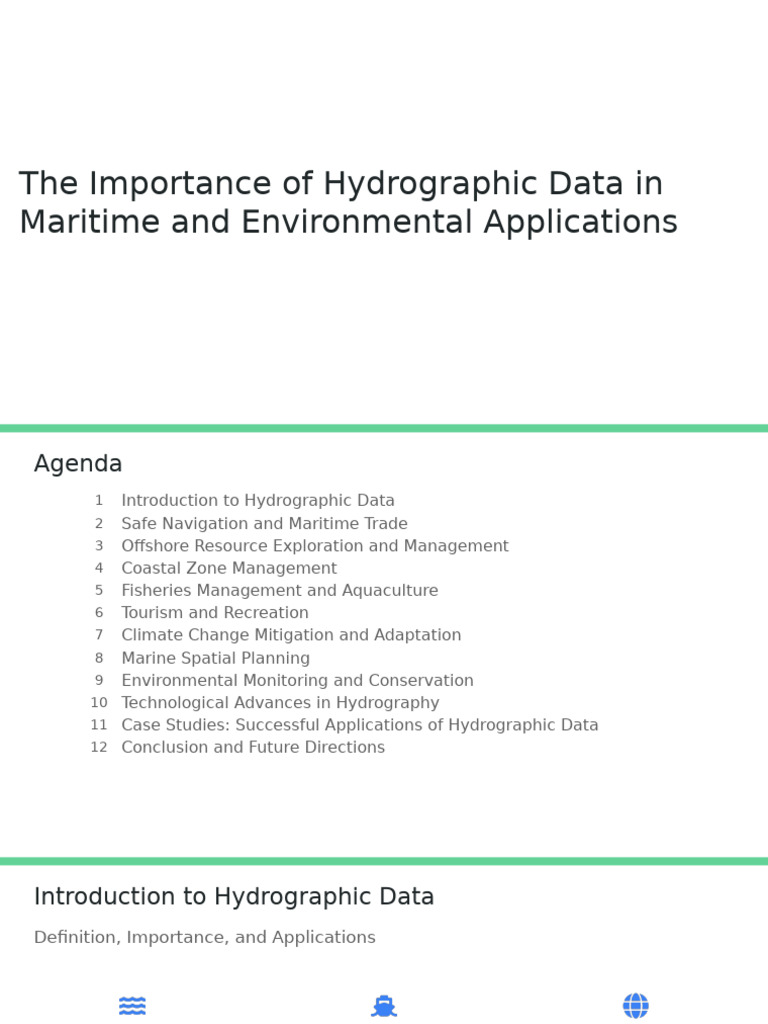 Importance of Hydrographic Data in Marine and Environmental Application ...