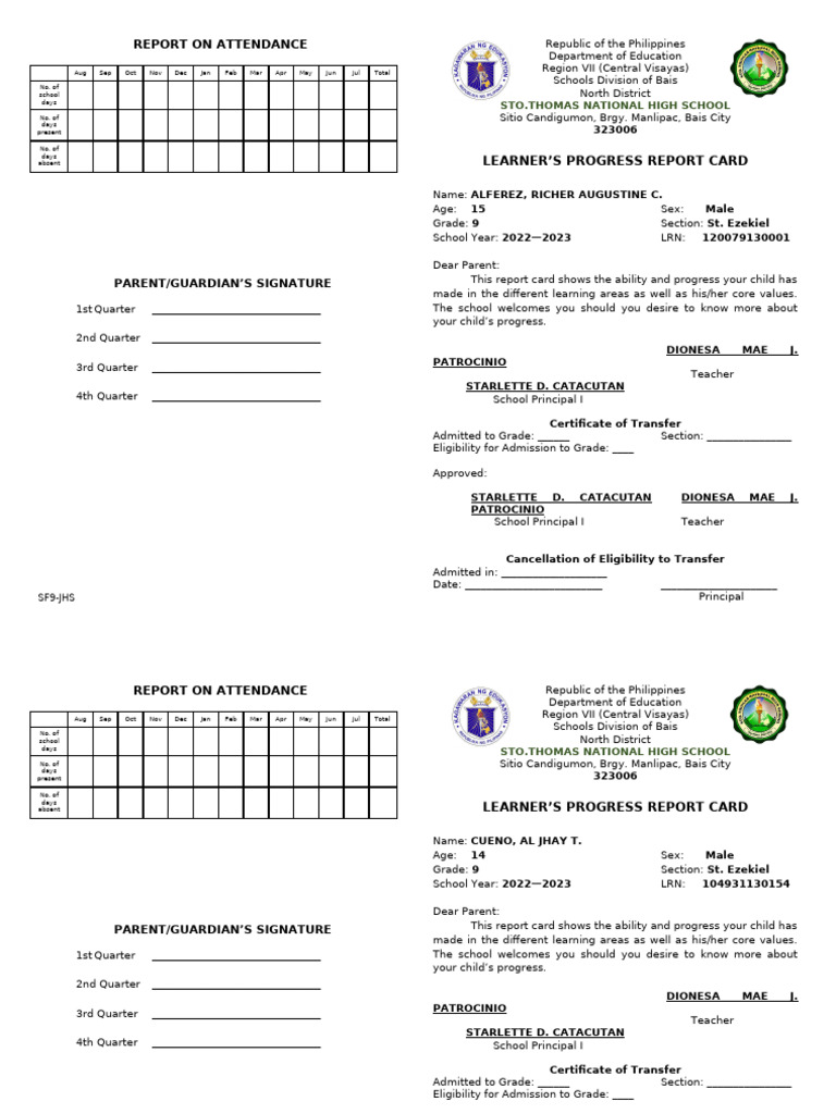 Report Card 2023 | PDF | Behavioural Sciences | Human Development