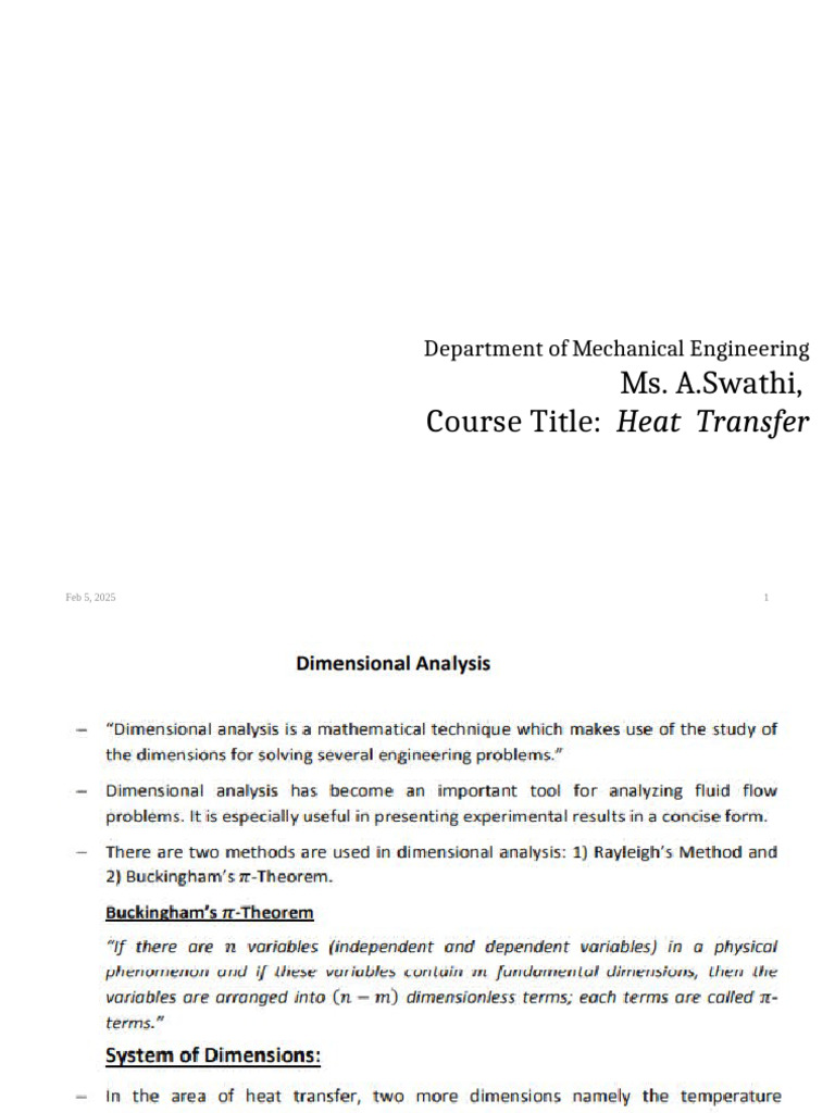 Dimensional Analysis | PDF