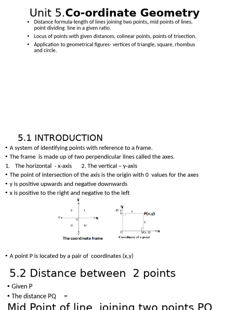 Unit 5 Coordinate Geometry | PDF | Circle | Triangle
