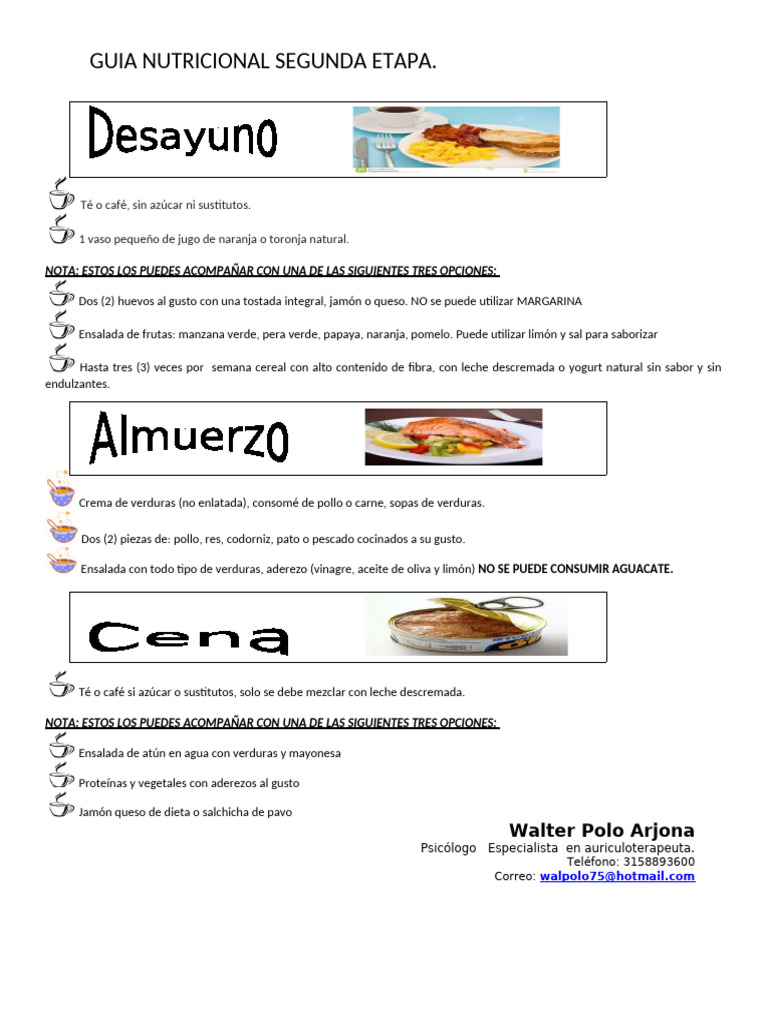 Plan de Comidas Saludables y Nutricionales | PDF