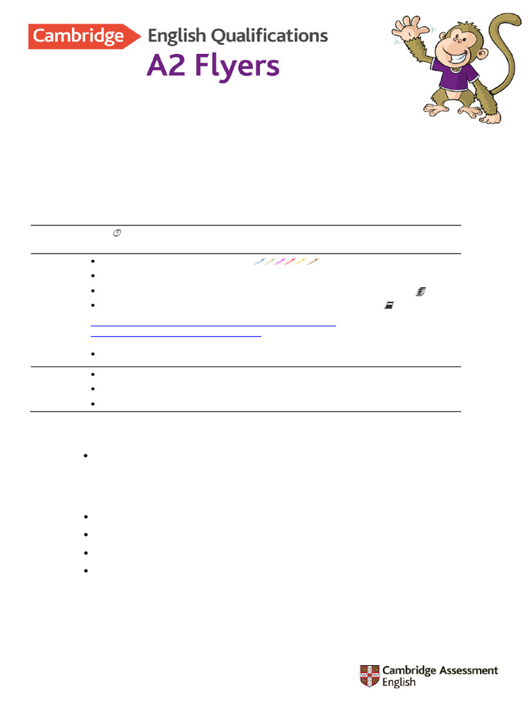 A2 Flyers Listening Part 2 Guide | PDF | Learning