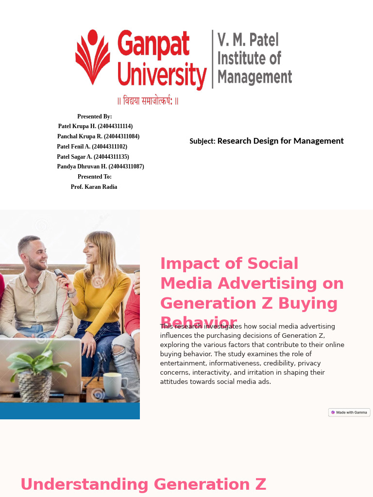 Impact of Social Media Advertising On Generation Z Buying Behavior ...