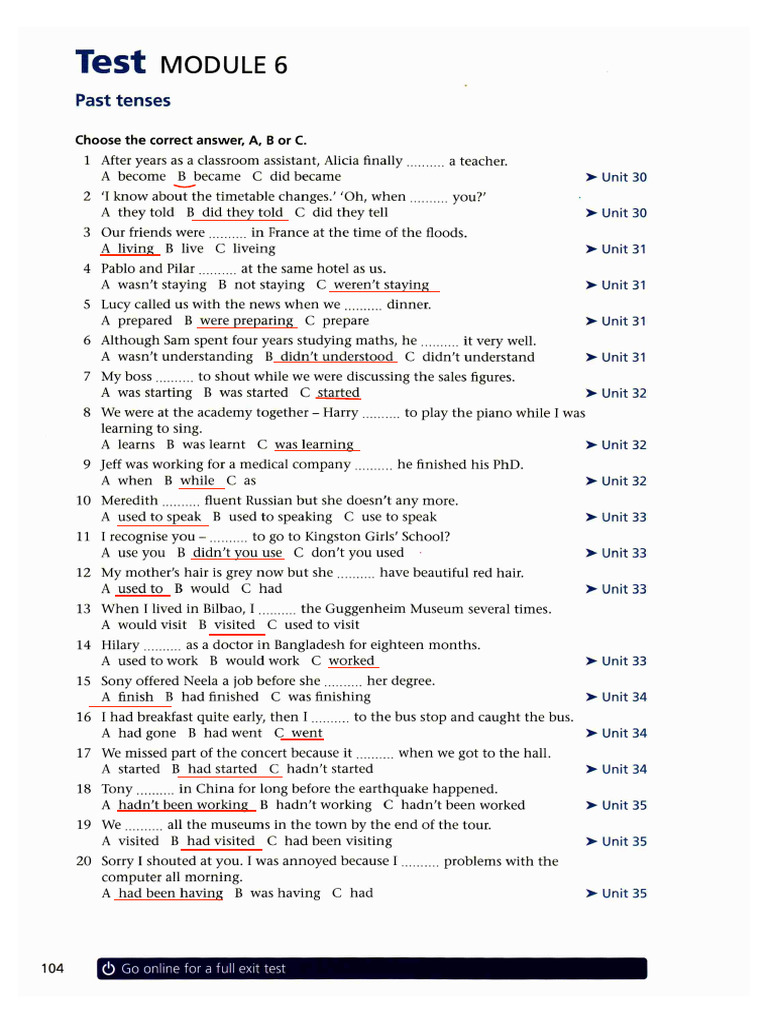 MyGrammarLab - B1-B2 - Test | PDF