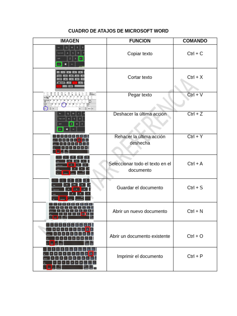 Atajos de Microsoft | PDF
