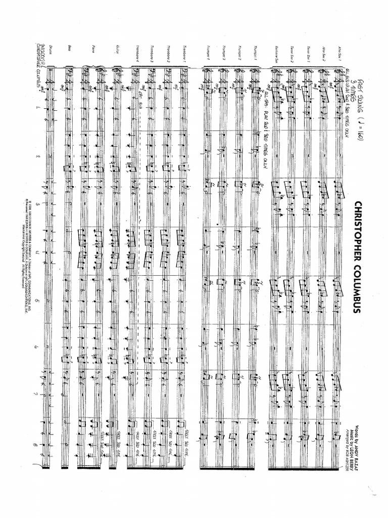 Christopher Colombus Score | PDF