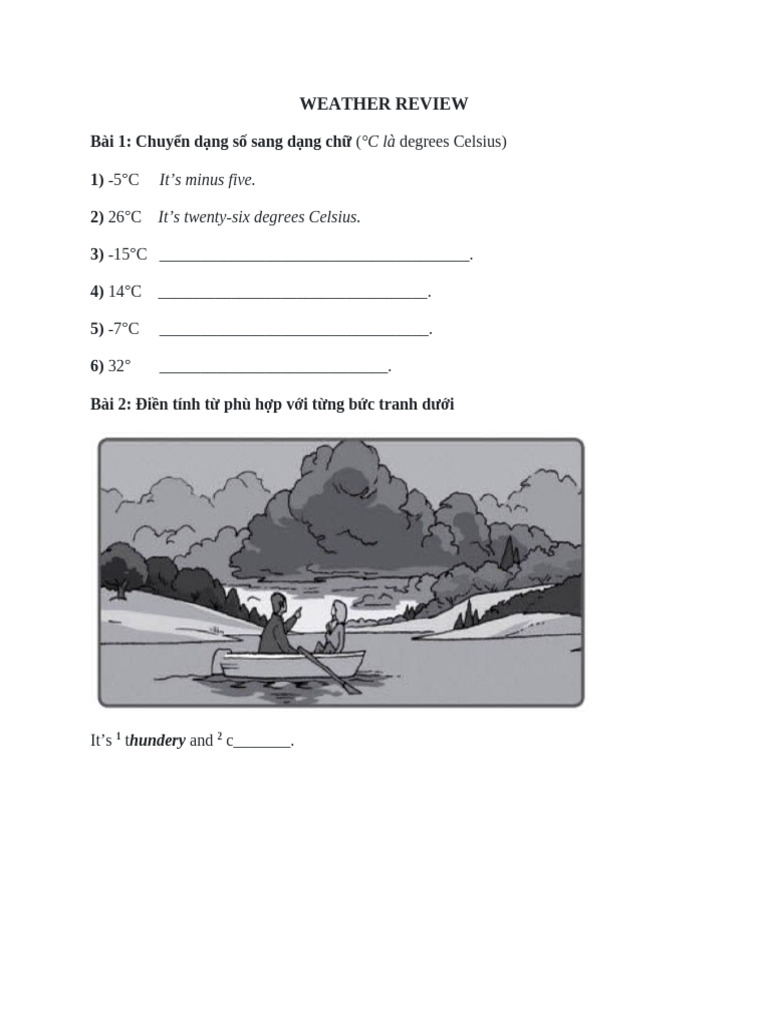 Weather Exercise For Kids 3 | PDF