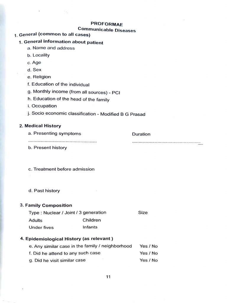 Communicable Disease Proforma | PDF | Medical Diagnosis | Human ...