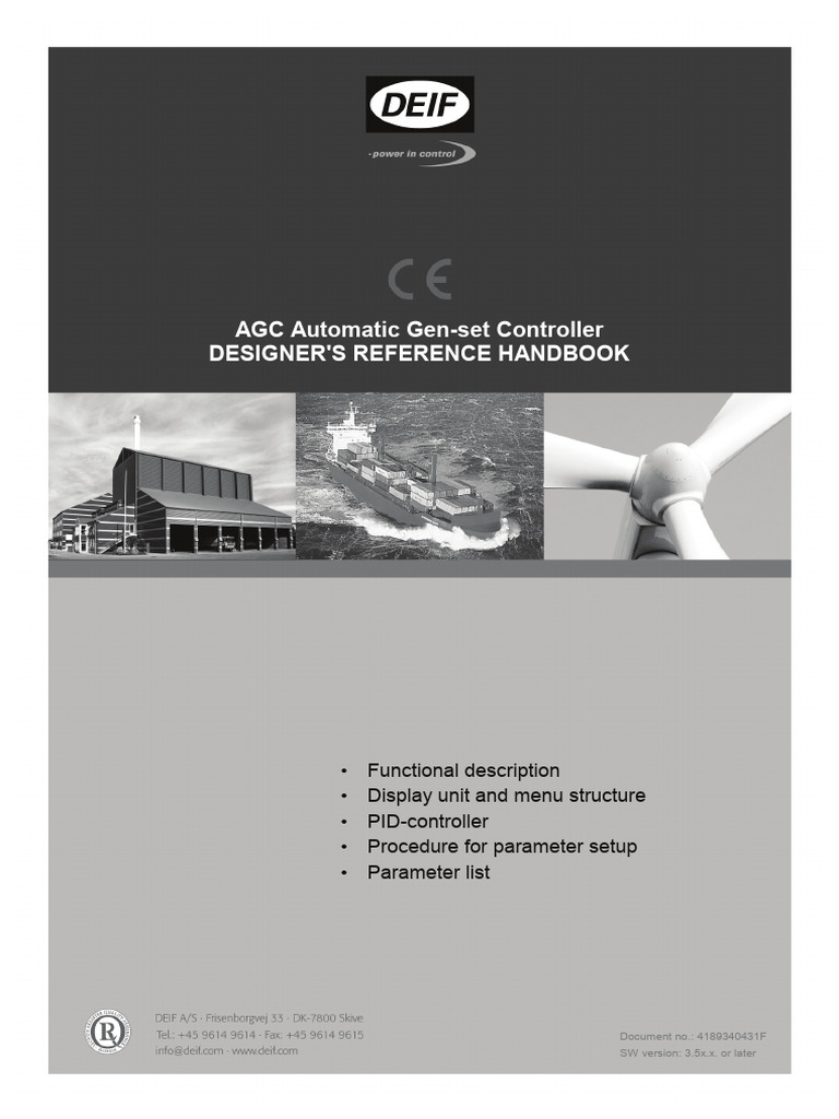 AGC Automatic Gen-Set Controller Designer'S Reference Handbook | PDF | Mains Electricity ...