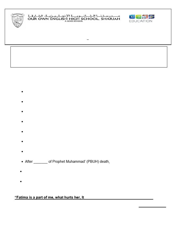 Grade 2 Islamic Studies Worksheet | PDF | Takbir | Islamic Ethics