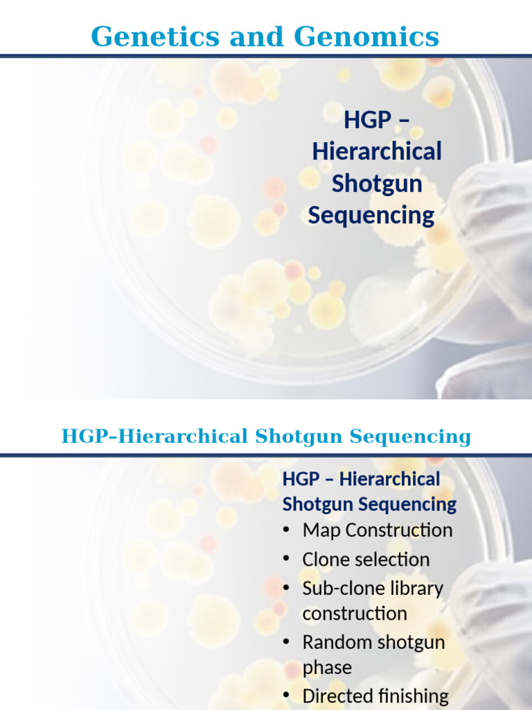 200 - Human Genome Project - Hierarchical Shotgun Sequencing | PDF