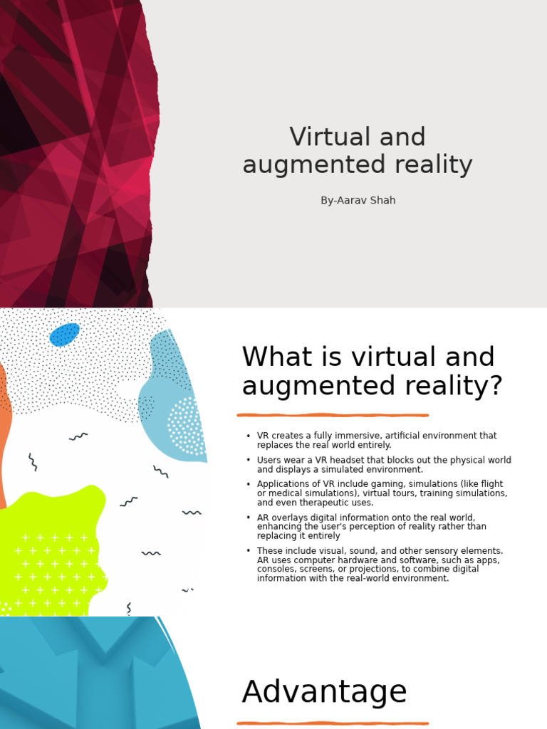 Virtual and Augmented Reality | PDF | Virtual Reality | Augmented Reality