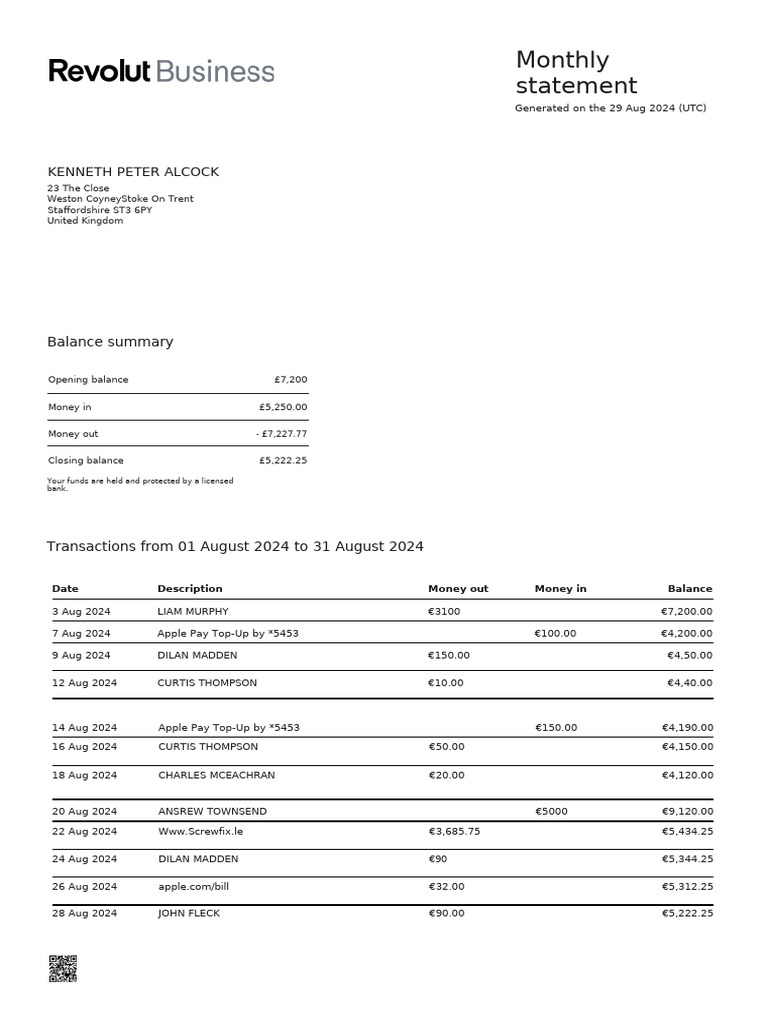 Revolut Statement | PDF | Business | Money