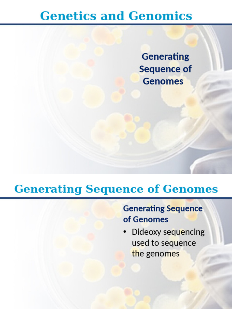 198_Generating Sequence of Genomes | PDF | Dna Sequencing | Dna