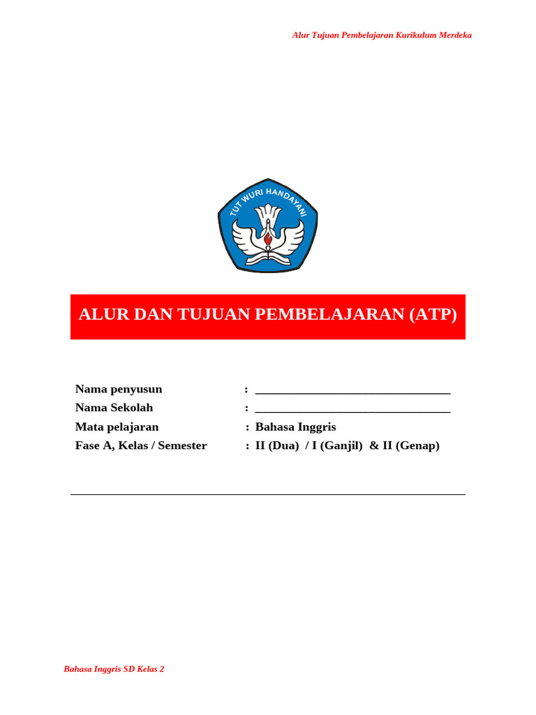 Atp Bahasa Inggris | PDF