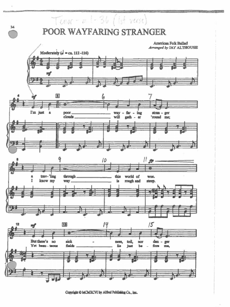 Poor Wayfaring Stranger High | PDF