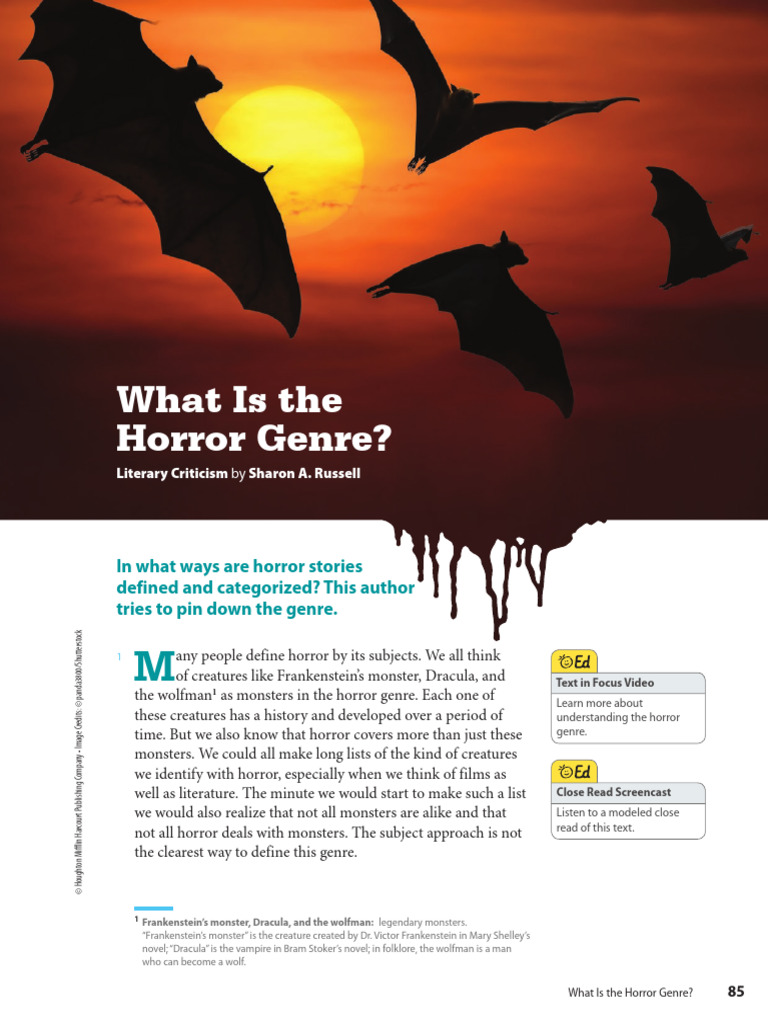 Understanding the Horror Genre | PDF | Monsters | Horror Films