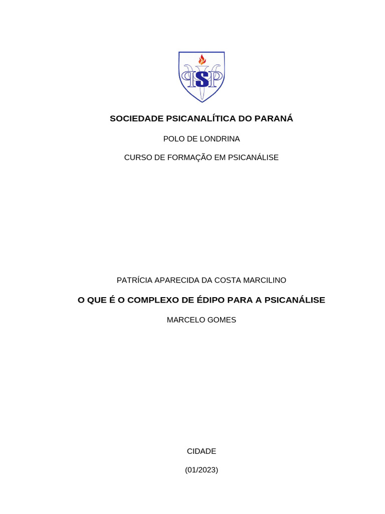 Complexo de Édipo na Psicanálise | PDF | Complexo de Édipo | Sigmund Freud