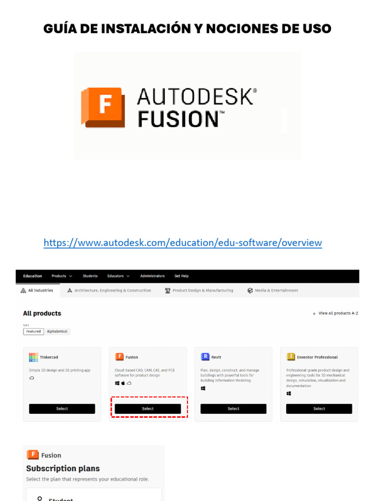 Autodesk Fusion Guia Instalacion | PDF