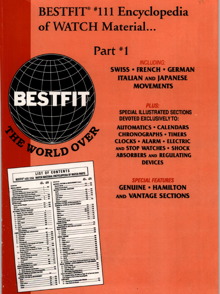 Bestfit Encyclopedia 111 & 111A - Unlocked | PDF | Portable Tools | Horology