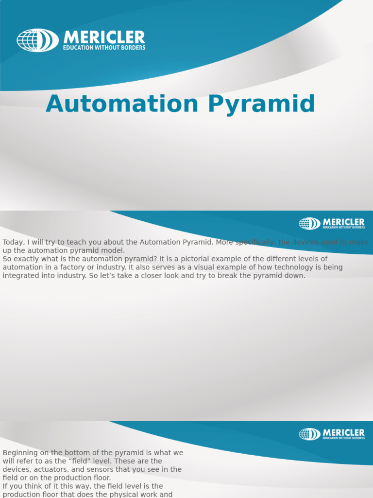 Automation Pyramid Explained | PDF | Scada | Automation