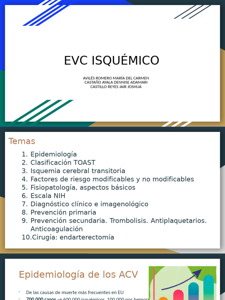 Evc Isquémico | PDF | Carrera | Isquemia