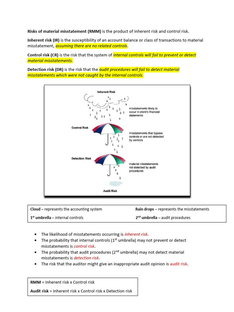 Risks of Material Misstatement | PDF