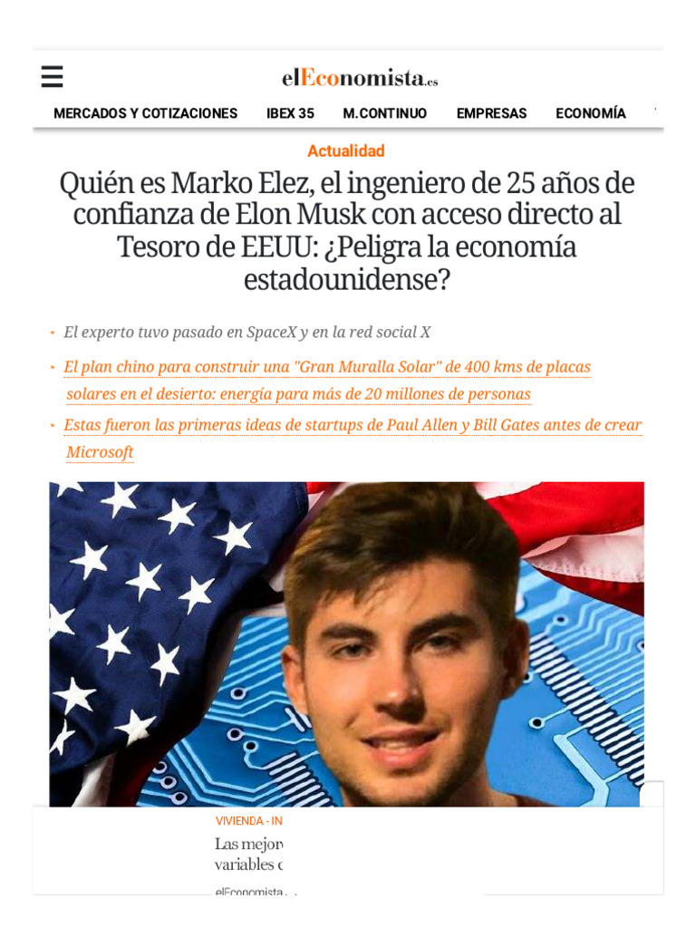 Quién Es Marko Elez, El Ingeniero de 25 Años de Confianza de Elon Musk ...