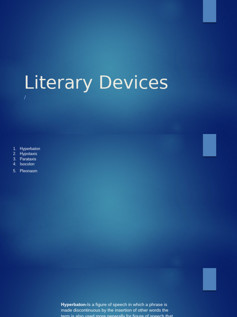 Literary Devices | PDF | Sentence (Linguistics) | Phrase