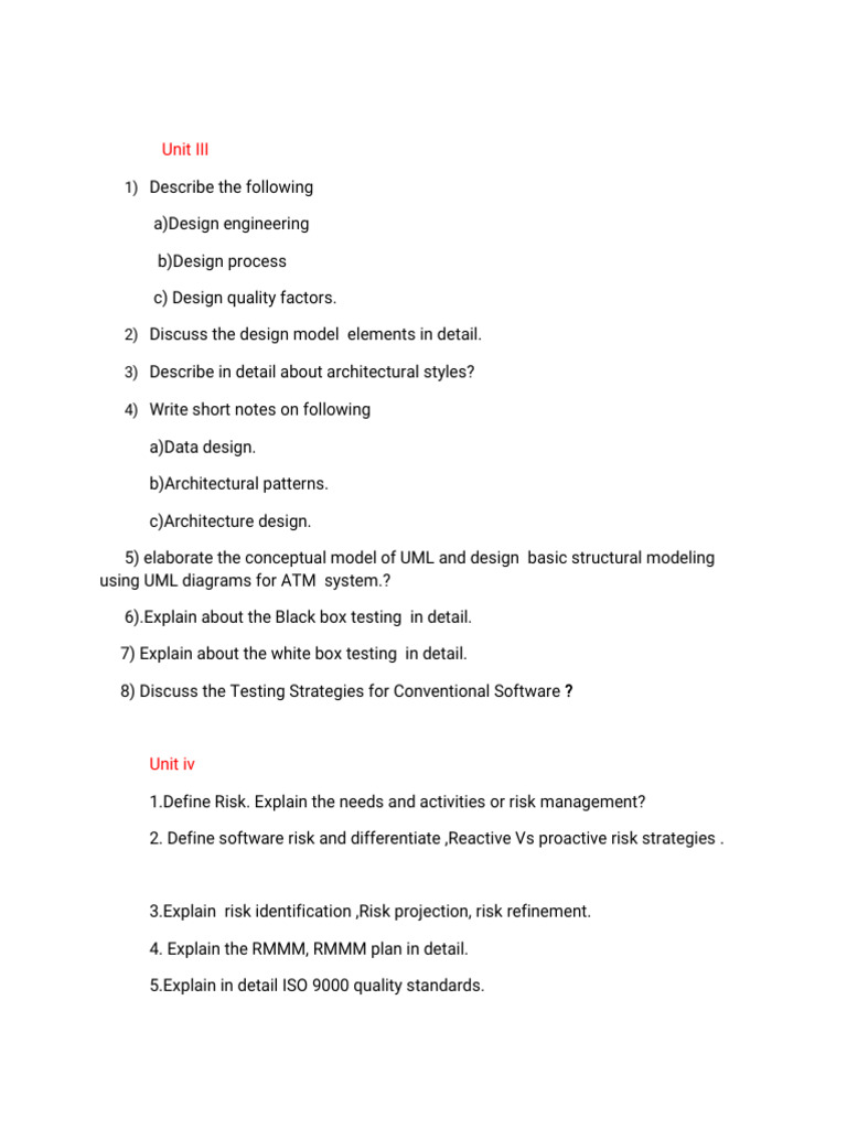 2nd Mid Question Bank Oose | PDF