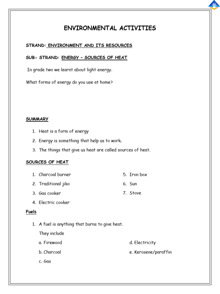 GRADE 3 ENVIRONMENTAL | PDF | Kitchen Stove | Kerosene