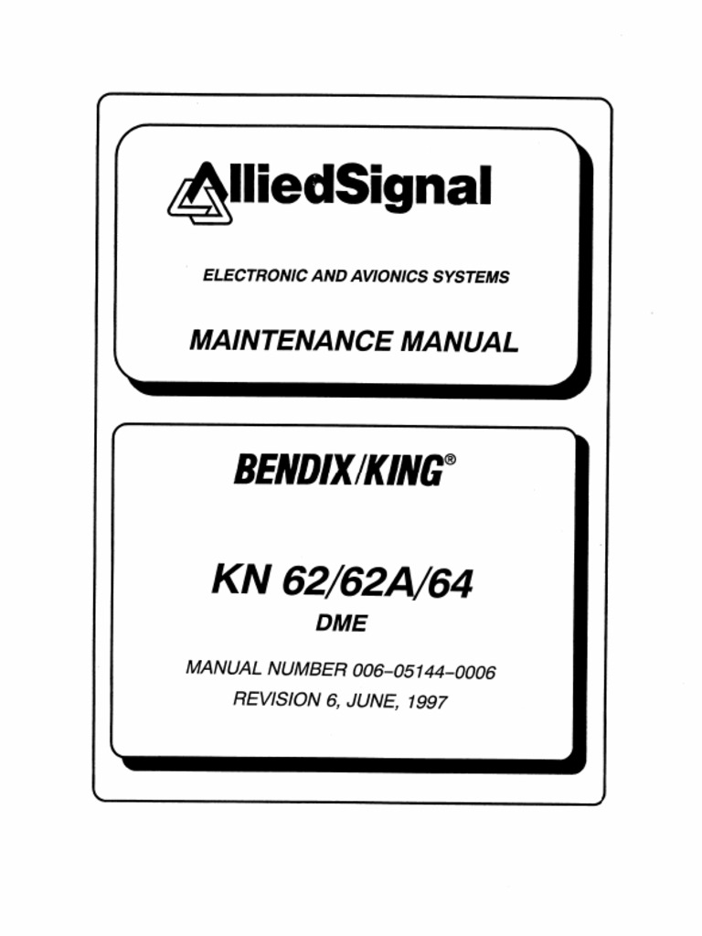 KN 62A and 64 Maintenance Manual | PDF