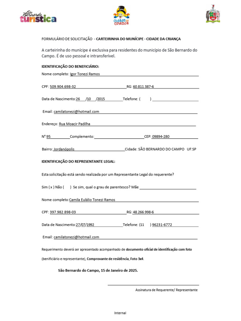 Formulario SBC CDC | PDF