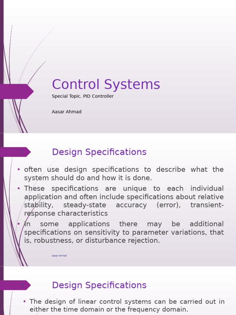 CS Lect. 4 PID Helping Material | PDF | Control Theory | Mechanics