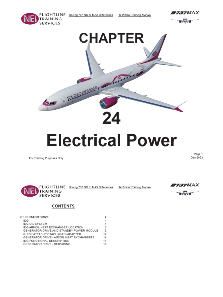 Boeing 737 Electrical Training | PDF | Electric Generator | Valve