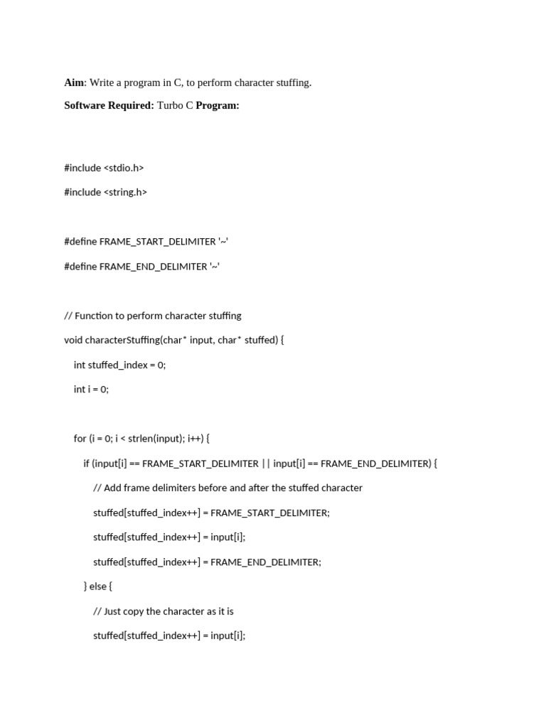 Character Stuffing | PDF