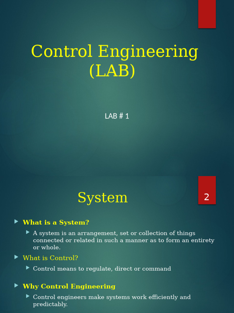 Lab 1 Control Engineering | PDF