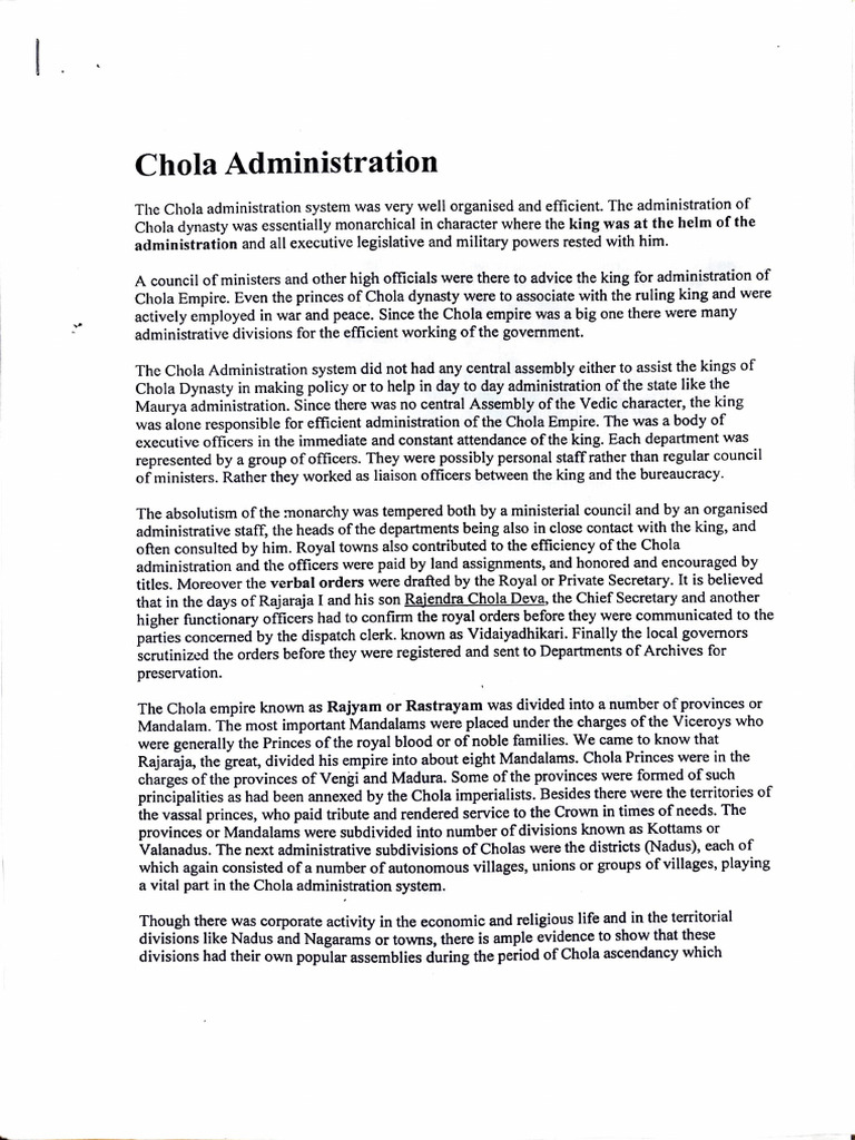 chola administration | PDF