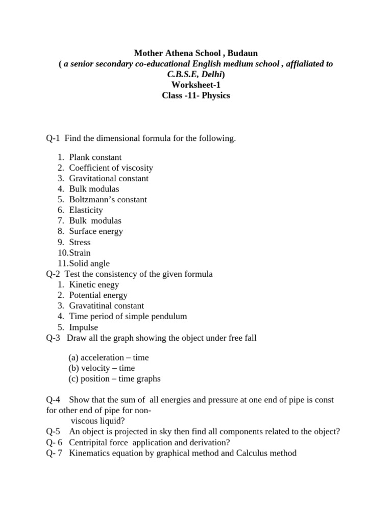 Mother Athena School Worksheet-1 | PDF