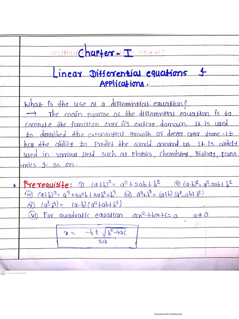 (M3) Unit-I LDE Notes | PDF